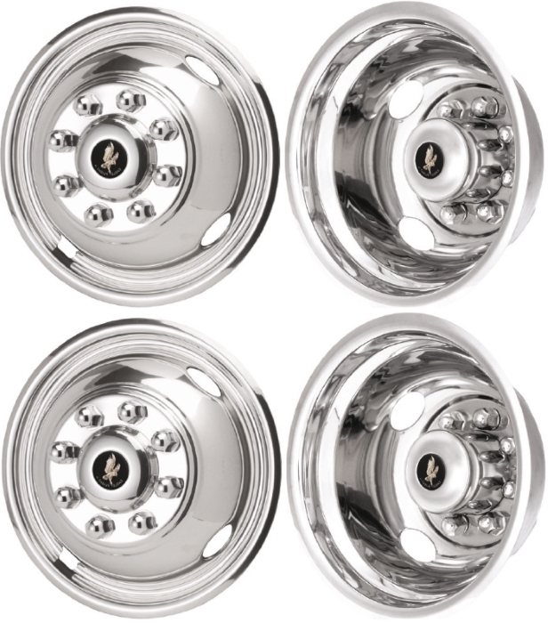 JDU1608 Blue Bird Ford Micro Bus DRW 16 Inch Stainless Steel Hubcaps ...