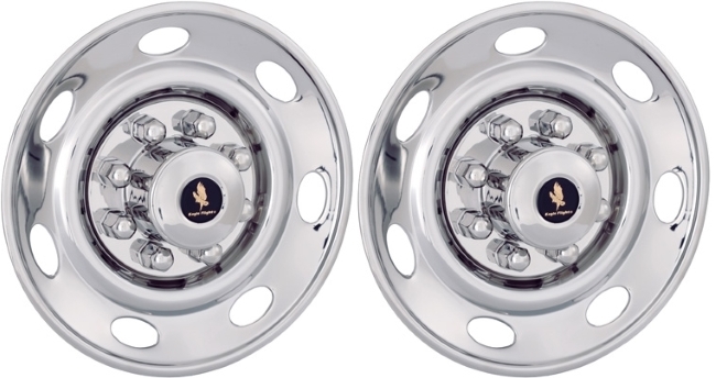 JDST1608-11T Stainless Steel 16 Inch Trailer Bolt On Hubcaps ...